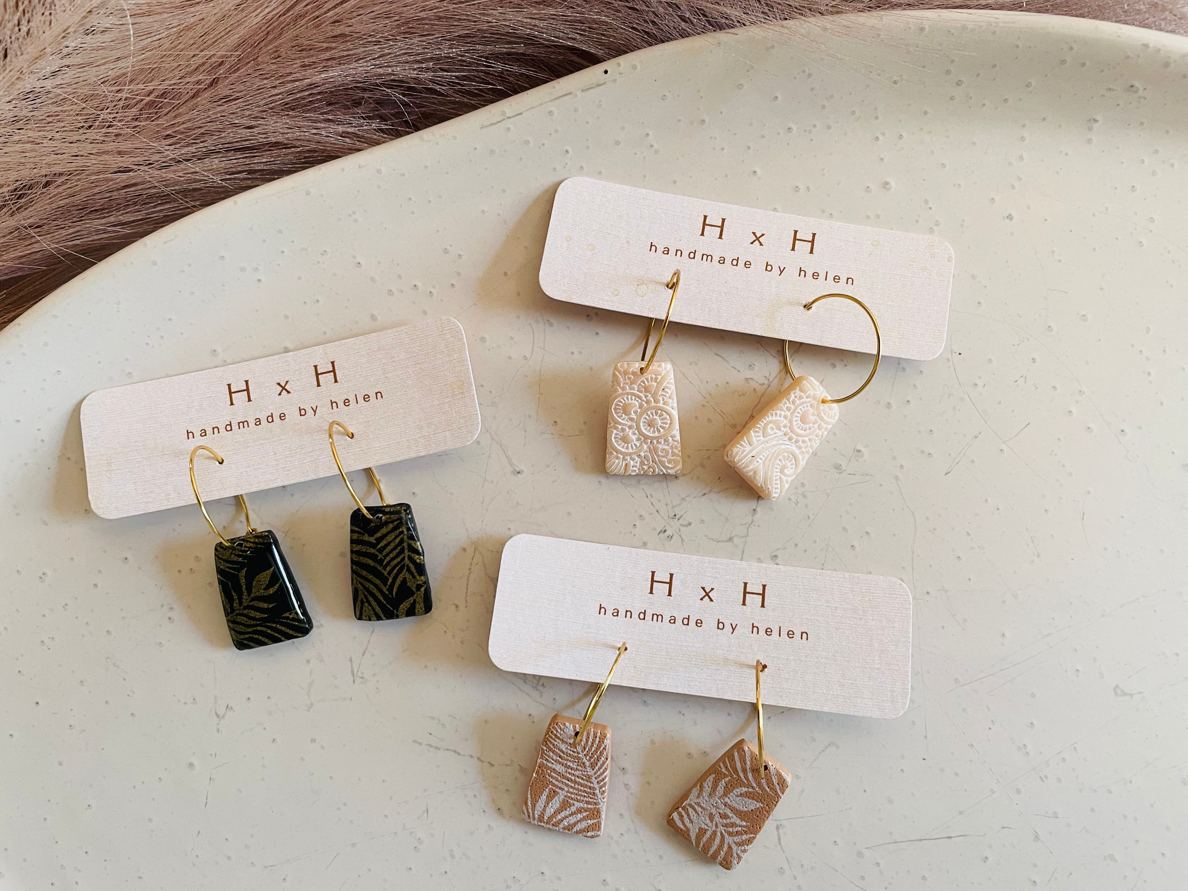 trapezoid hoops – handmade by helen